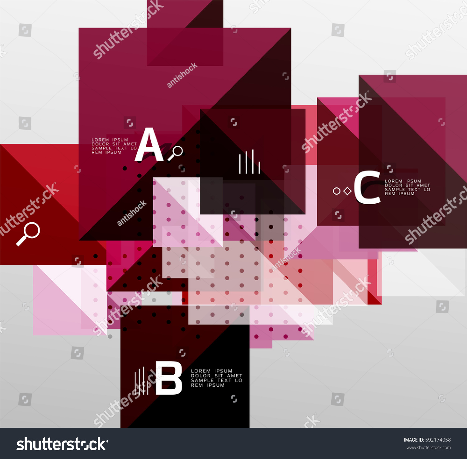 Modern Square Composition Abstract Banner Vector Stock Vector (Royalty ...