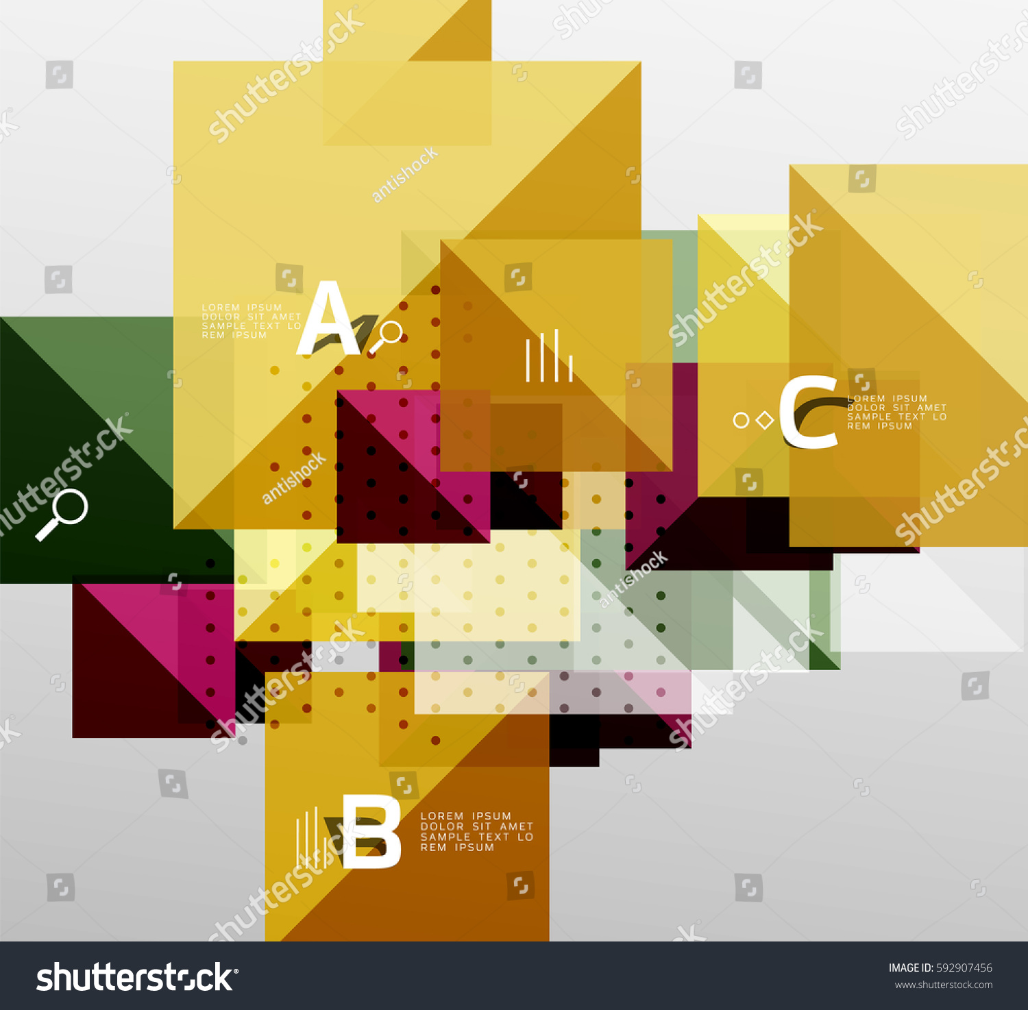 Modern Square Composition Abstract Banner Vector Stock Vector (Royalty ...