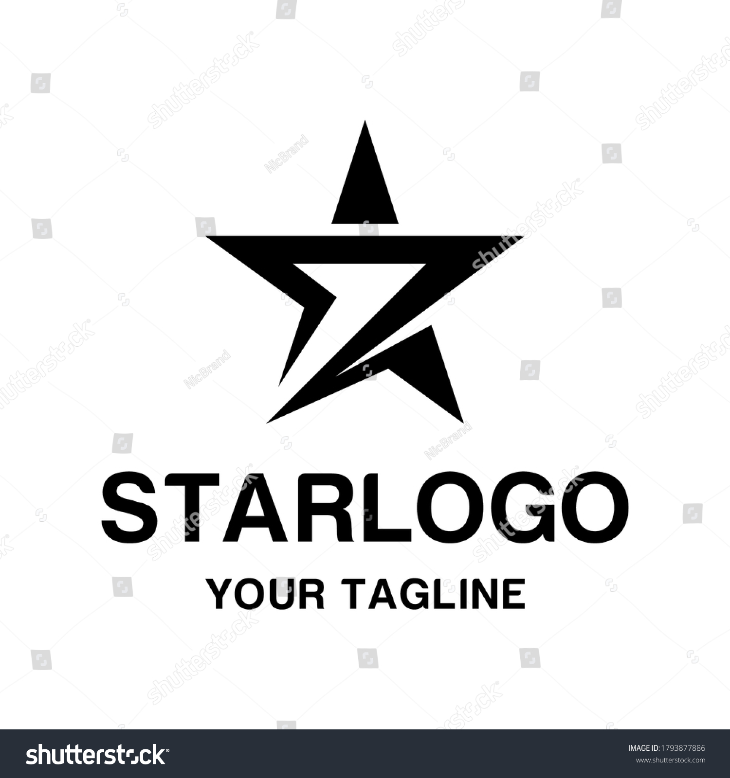 Modern Star Logo Design Vector Stock Vector (Royalty Free) 1793877886 ...