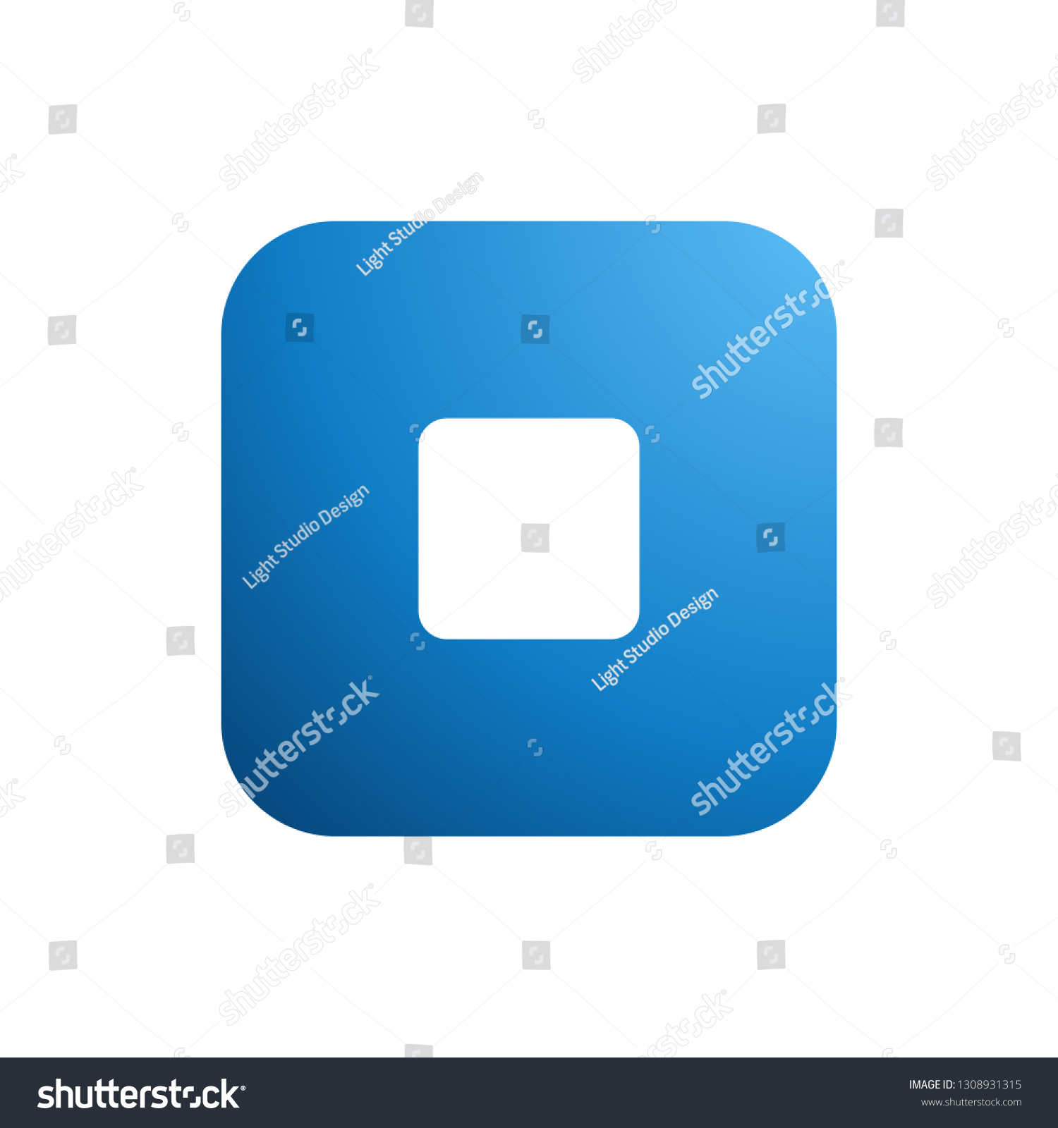 Modern Stop Icon Button Logo Stock Vector (Royalty Free) 1308931315 ...