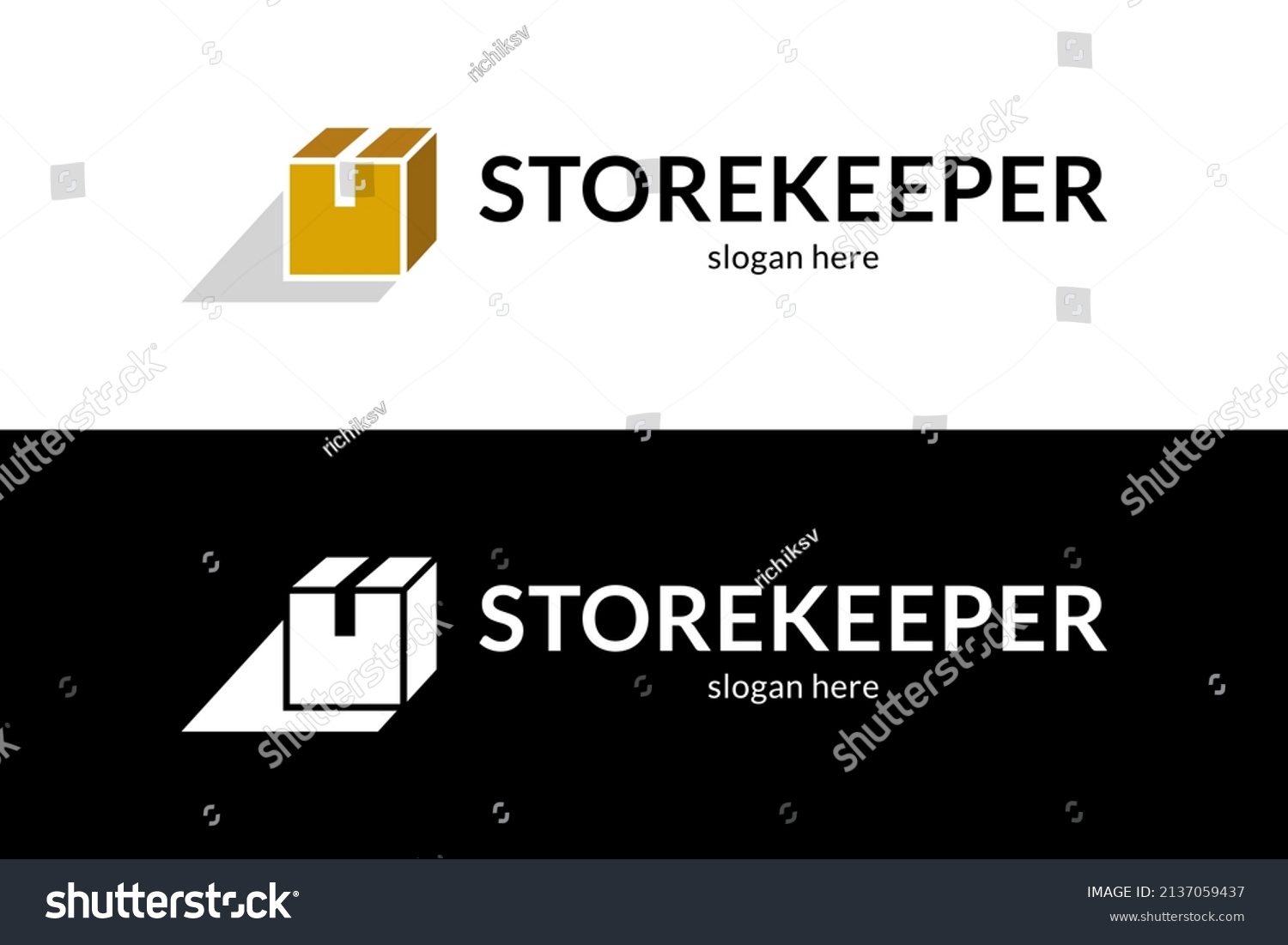 Modern Storekeeper Logo Vector Illustration Stock Vector (Royalty Free ...