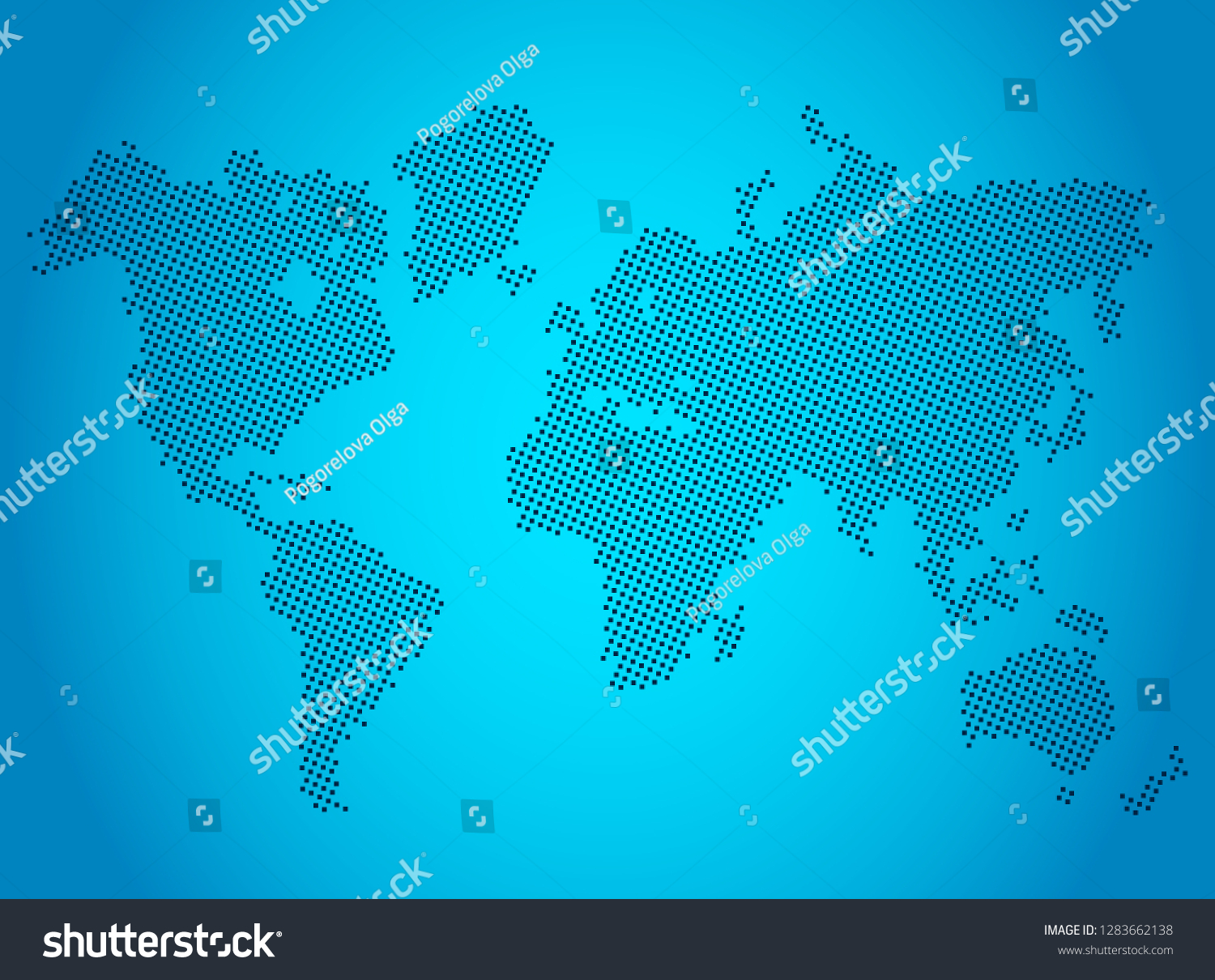 Modern Stylized World Map Flat Vector Stock Vector (Royalty Free ...
