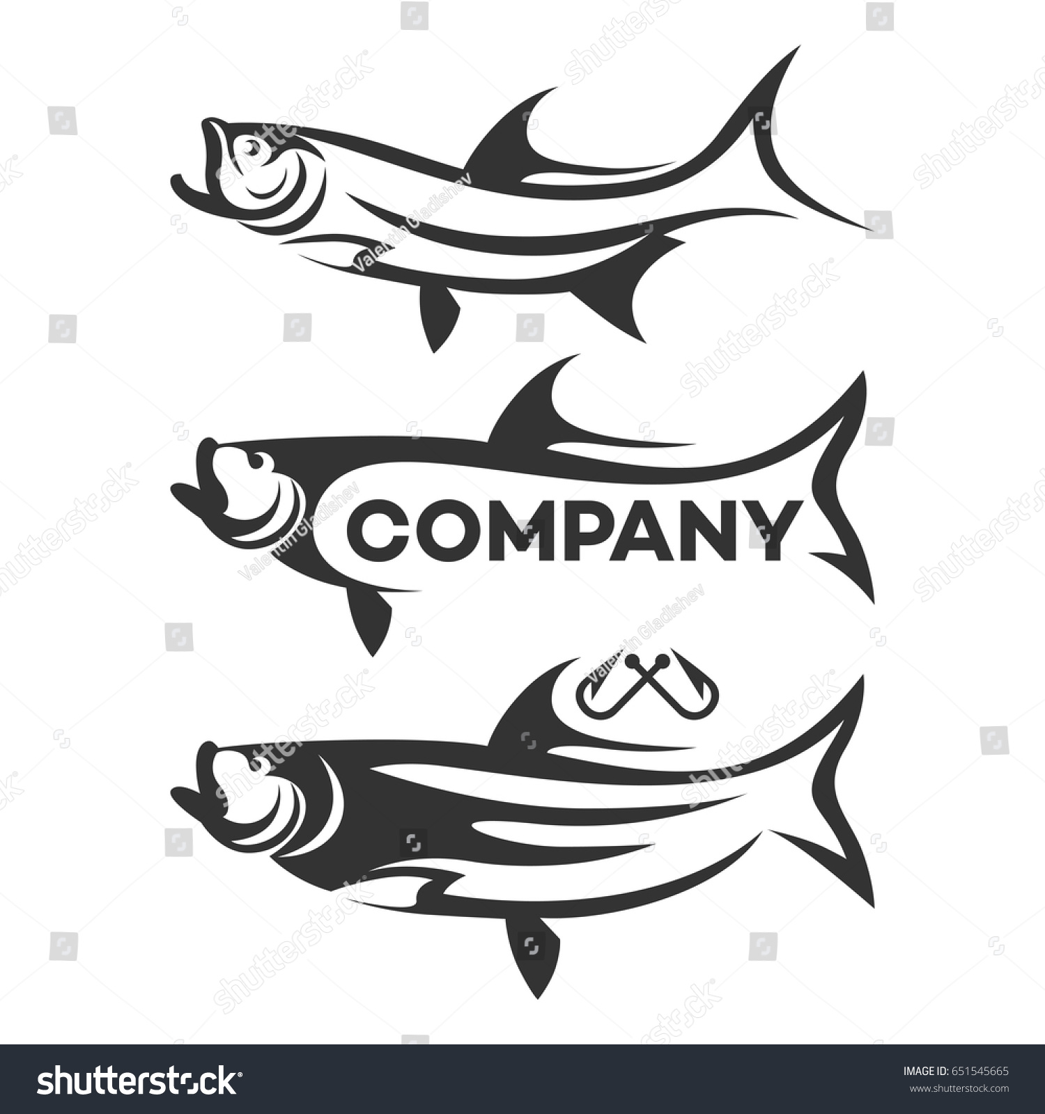 Modern Tarpon Logo Stock Vector (Royalty Free) 651545665