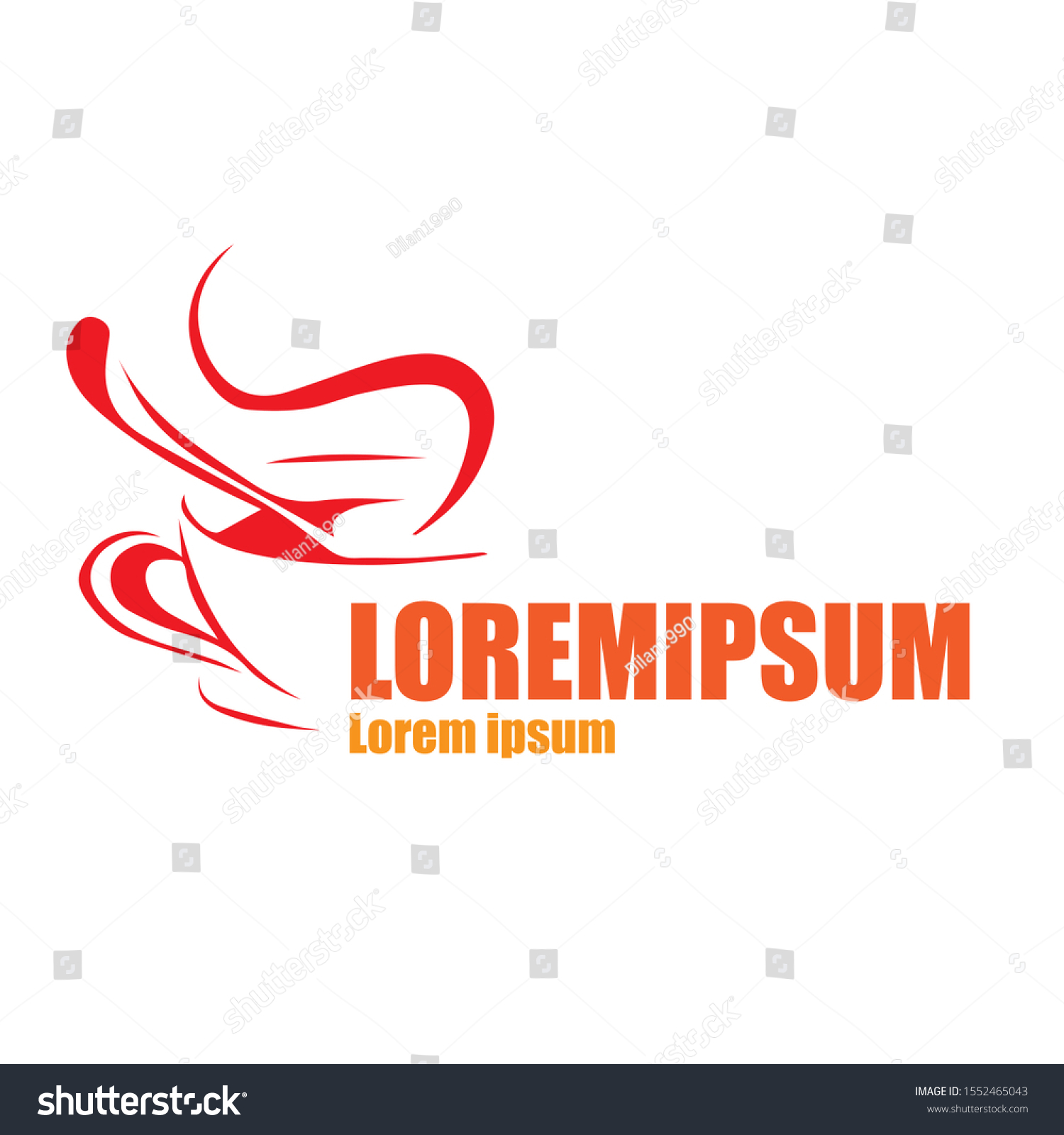 Modern Tea Logo Template Design Stock Vector (Royalty Free) 1552465043 ...