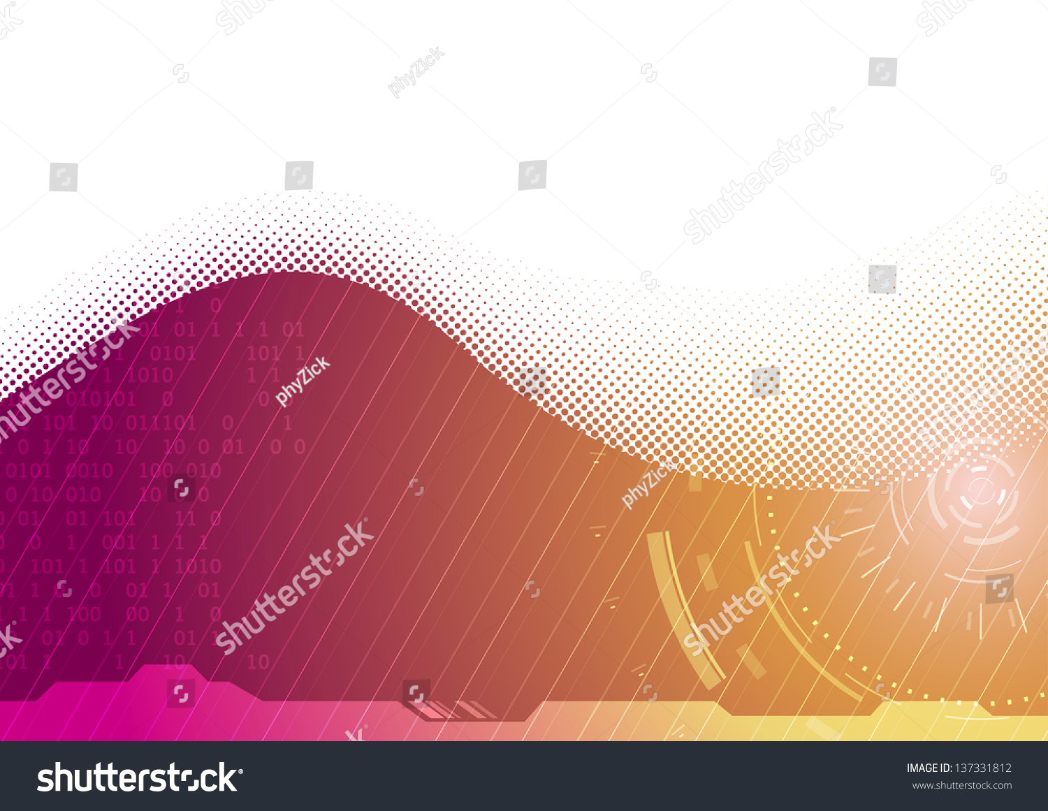 Modern Technological Background Blank Space Vector Stock Vector ...