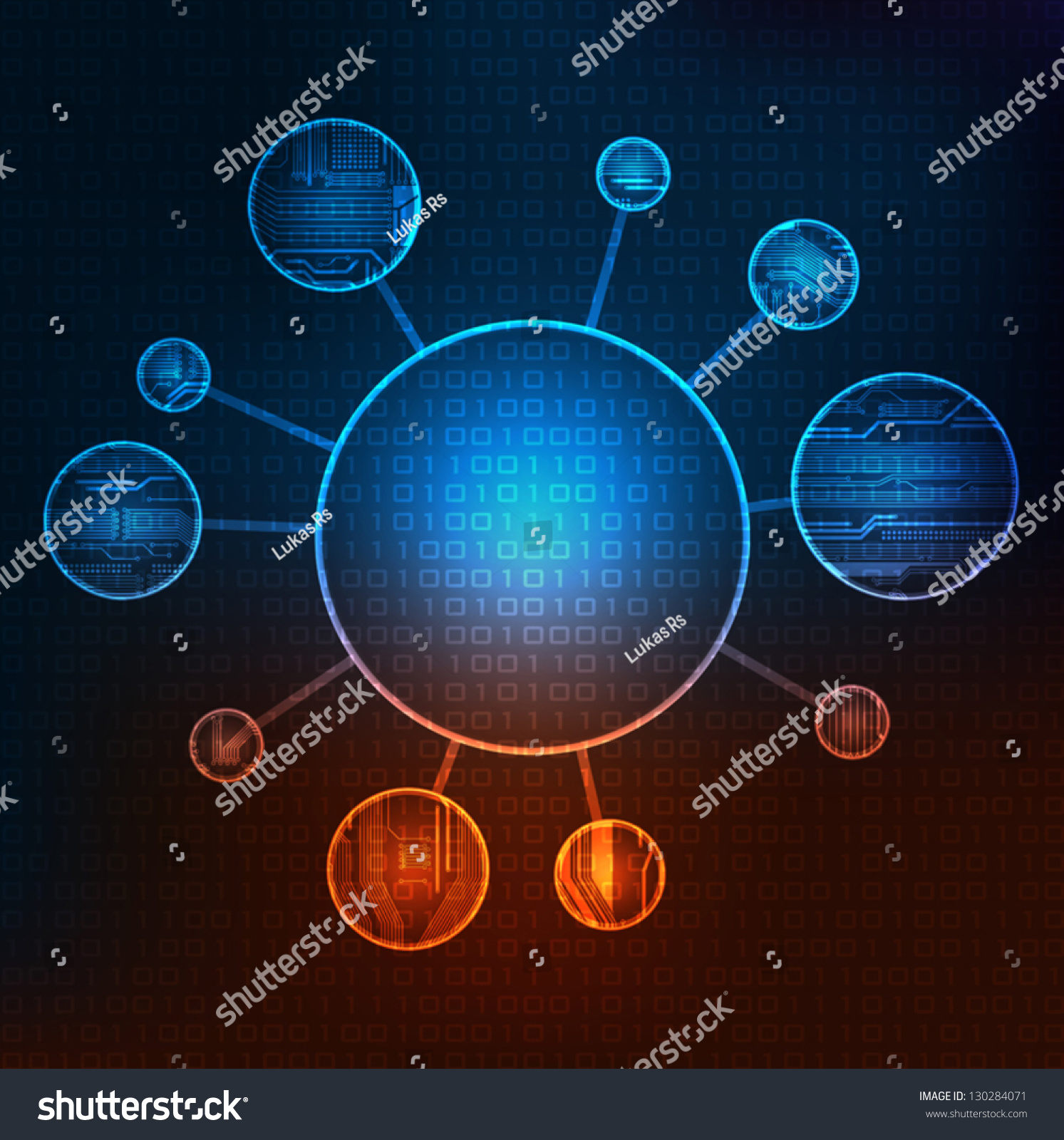 Modern Technology Style Background Frame Text Stock Vector (Royalty ...