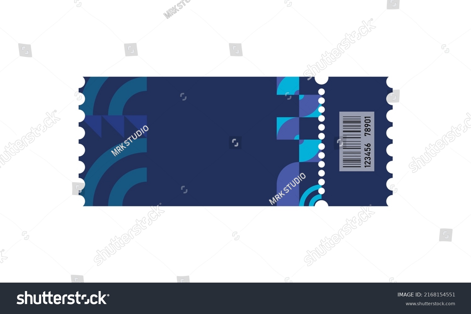 Modern Ticket Template Design Background Concept Stock Vector (Royalty ...