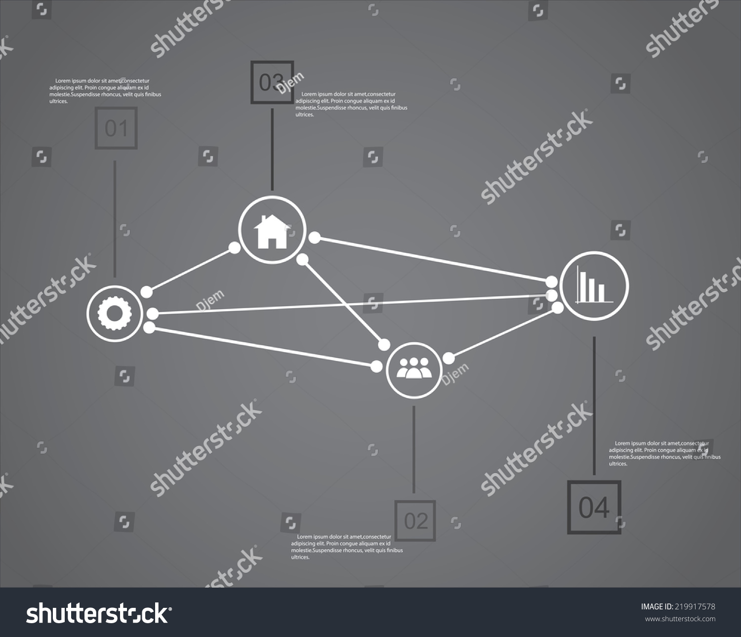 Modern Timeline Design Template On Gray Stock Vector (Royalty Free ...