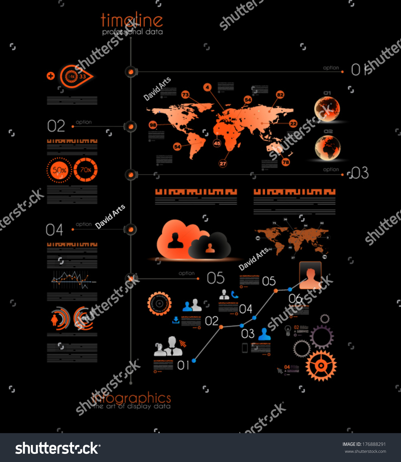Modern Timeline Template Flat Ui Design 库存矢量图（免版税）176888291 | Shutterstock