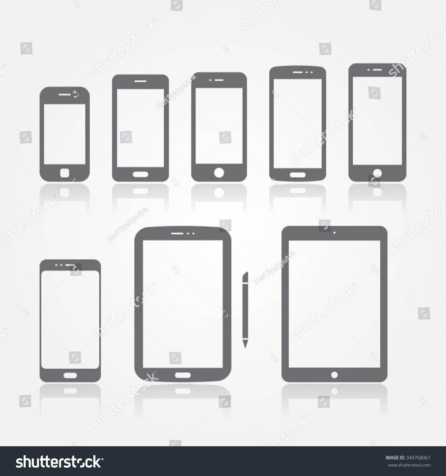 Modern Touch Screen Mobile Phone Progress Stock Vector (Royalty Free ...