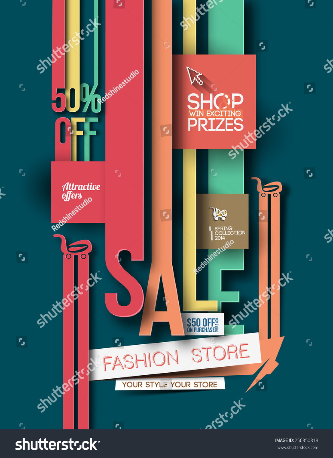 Modern Trendy Flyer Design Template Vector Stock Vector (Royalty Free ...