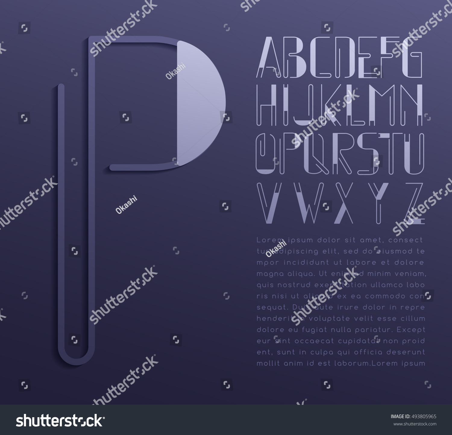 Modern Typeset Letter P Vector Illustration Stock Vector (Royalty Free ...