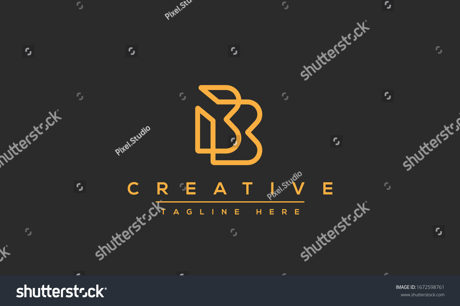 Modern Unique Creative B Logo Design Stock Vector (Royalty Free ...