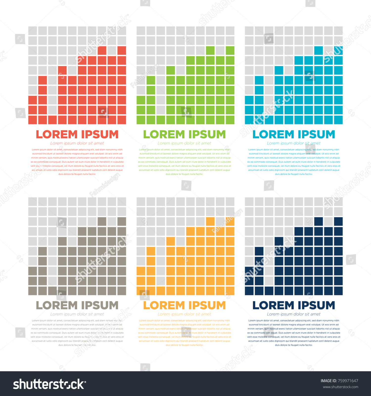 Modern Vector Abstract Square Bar Chart Stock Vector (Royalty Free ...