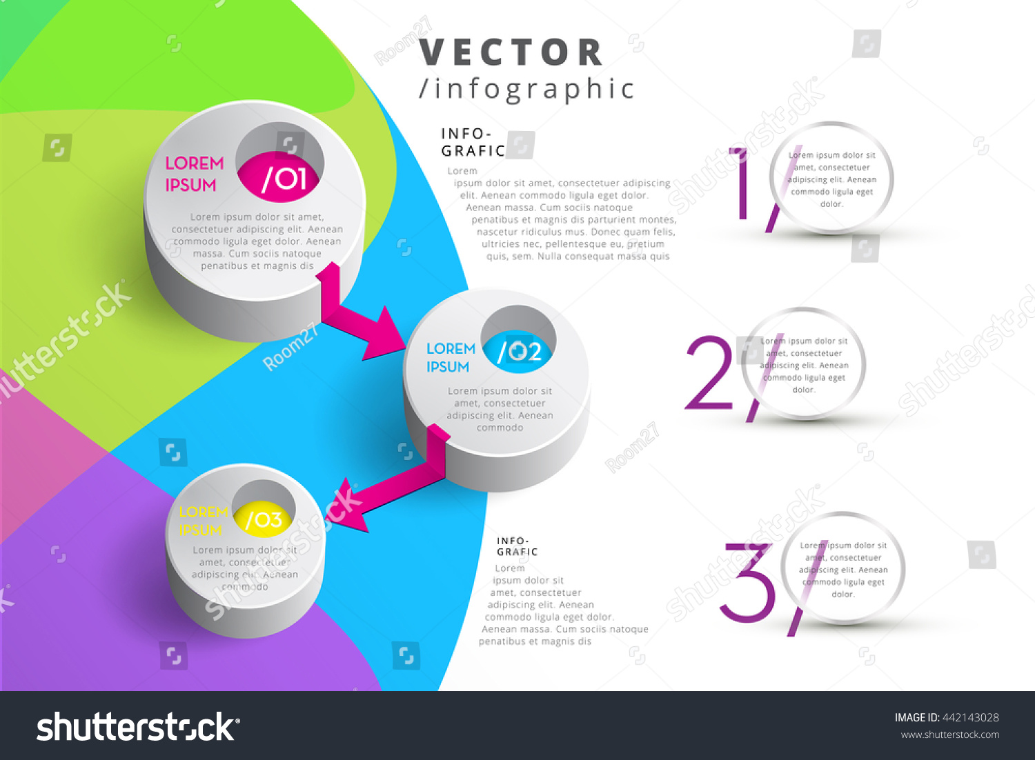 Modern Vector Infographic Stock Vector (Royalty Free) 442143028 ...