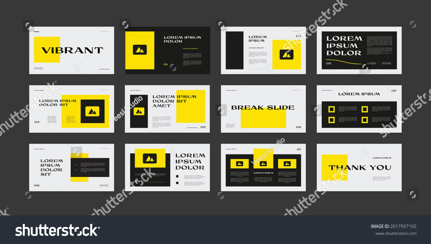 Modern Vibrant Presentation Slide Layout Design Stock Vector (Royalty ...