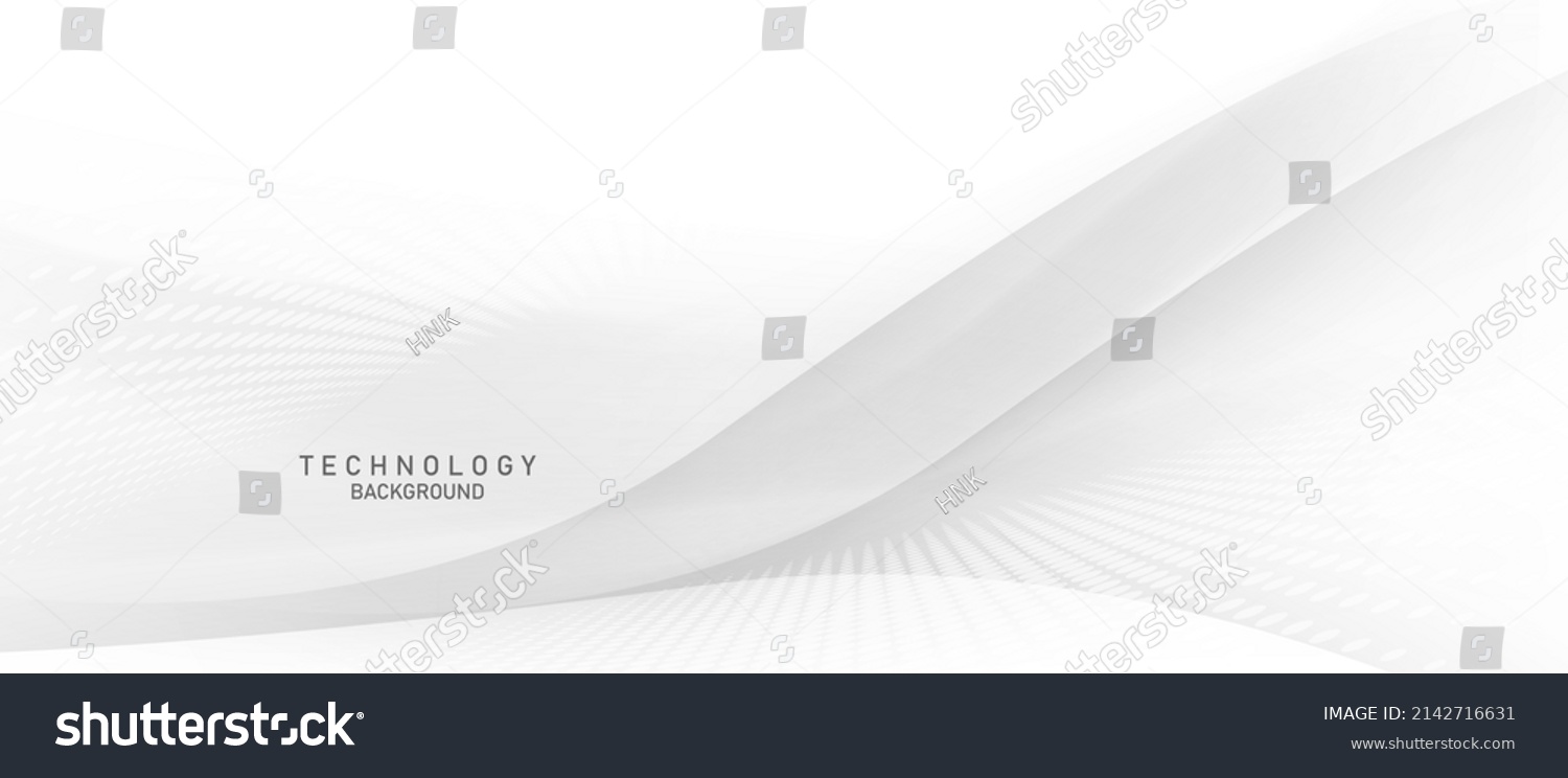 Modern White Abstract Technology Background Design Stock Vector ...