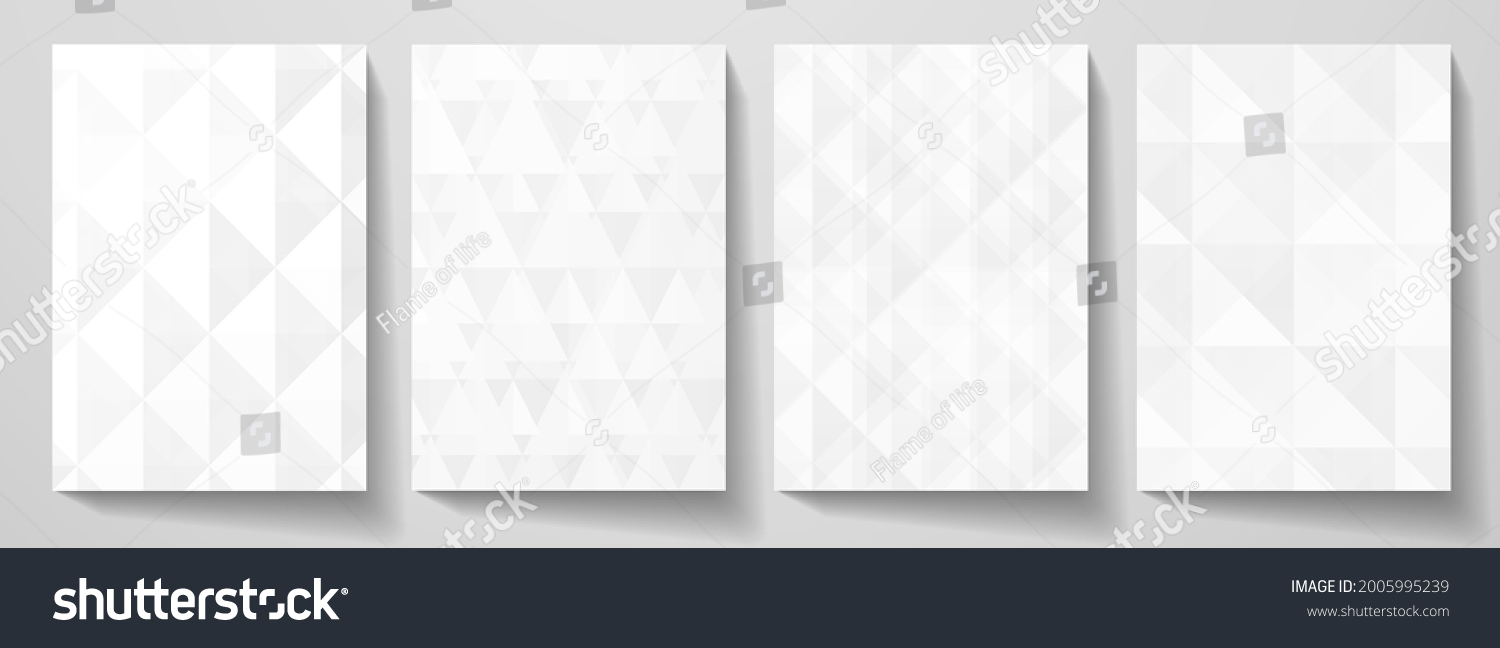 Modern White Blank Background Design Set Stock Vector (Royalty Free ...