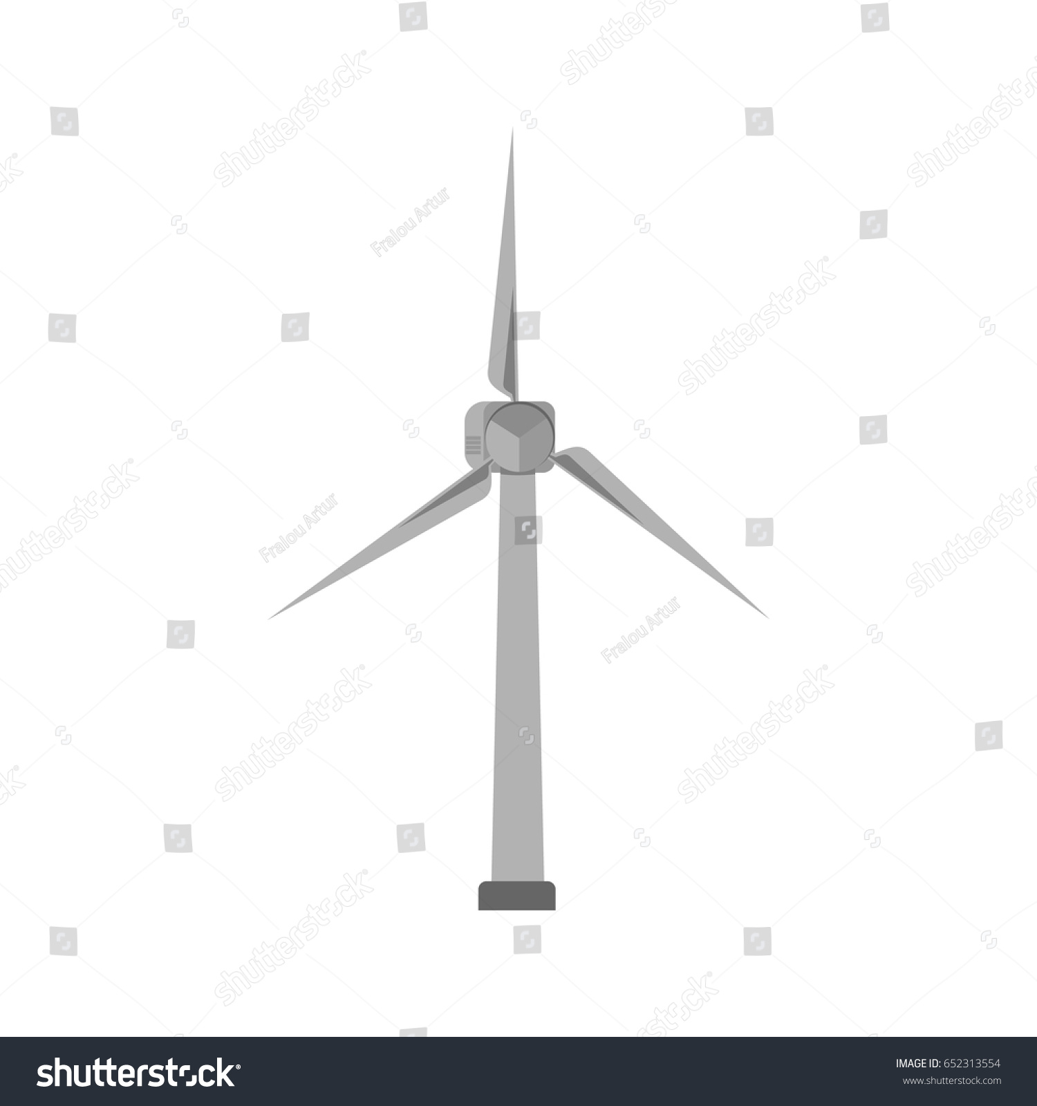 Modern Windmill Isolated Vector Illustration: vector de stock (libre de ...