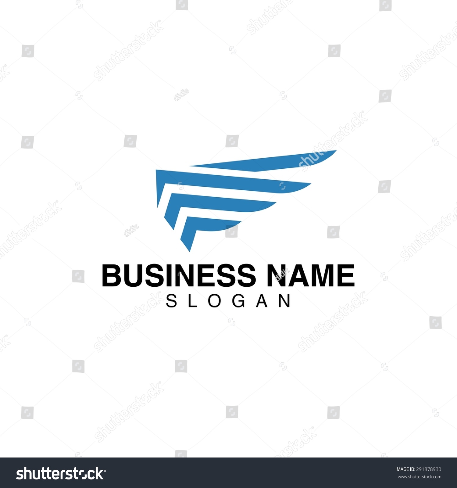 Modern Wing Logo Template Stock Vector (Royalty Free) 291878930 ...