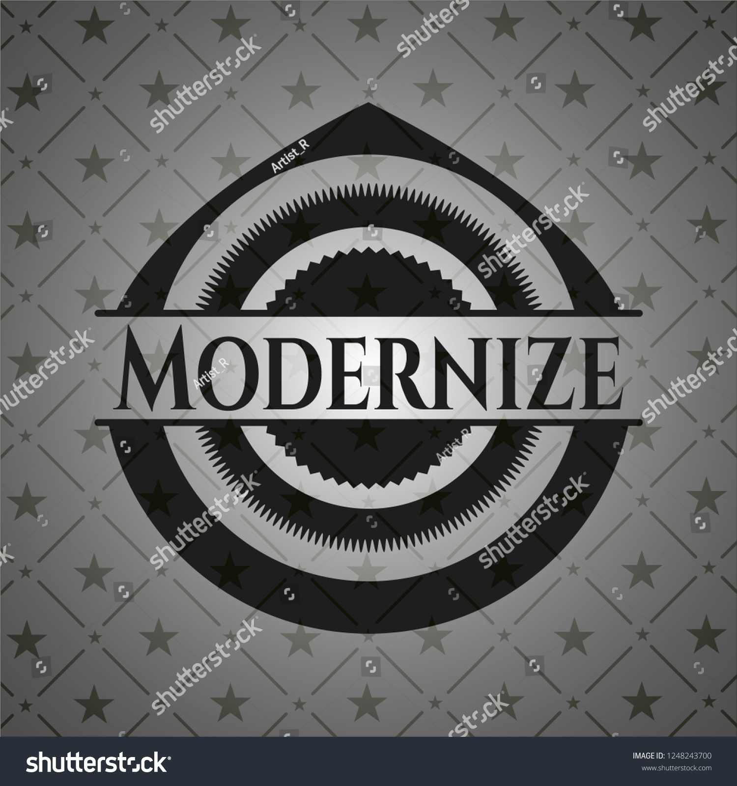 Modernize Black Badge Stock Vector (Royalty Free) 1248243700 | Shutterstock
