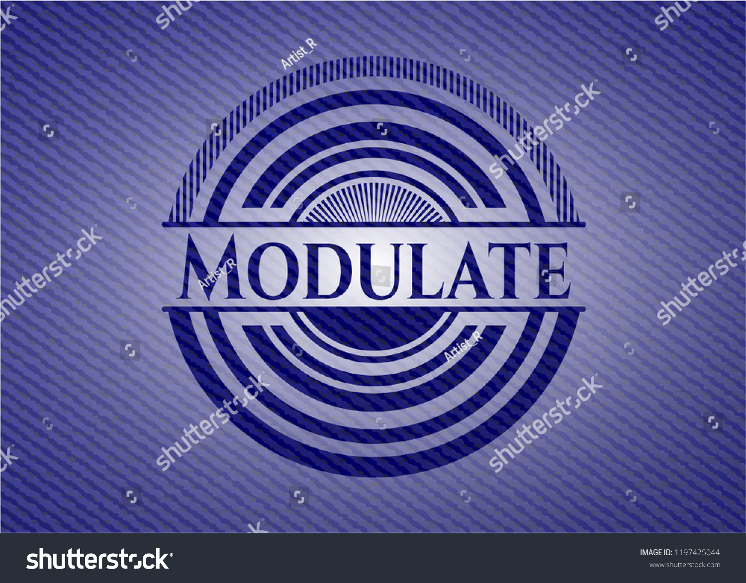 Modulate Badge Jean Texture Stock Vector (Royalty Free) 1197425044 ...