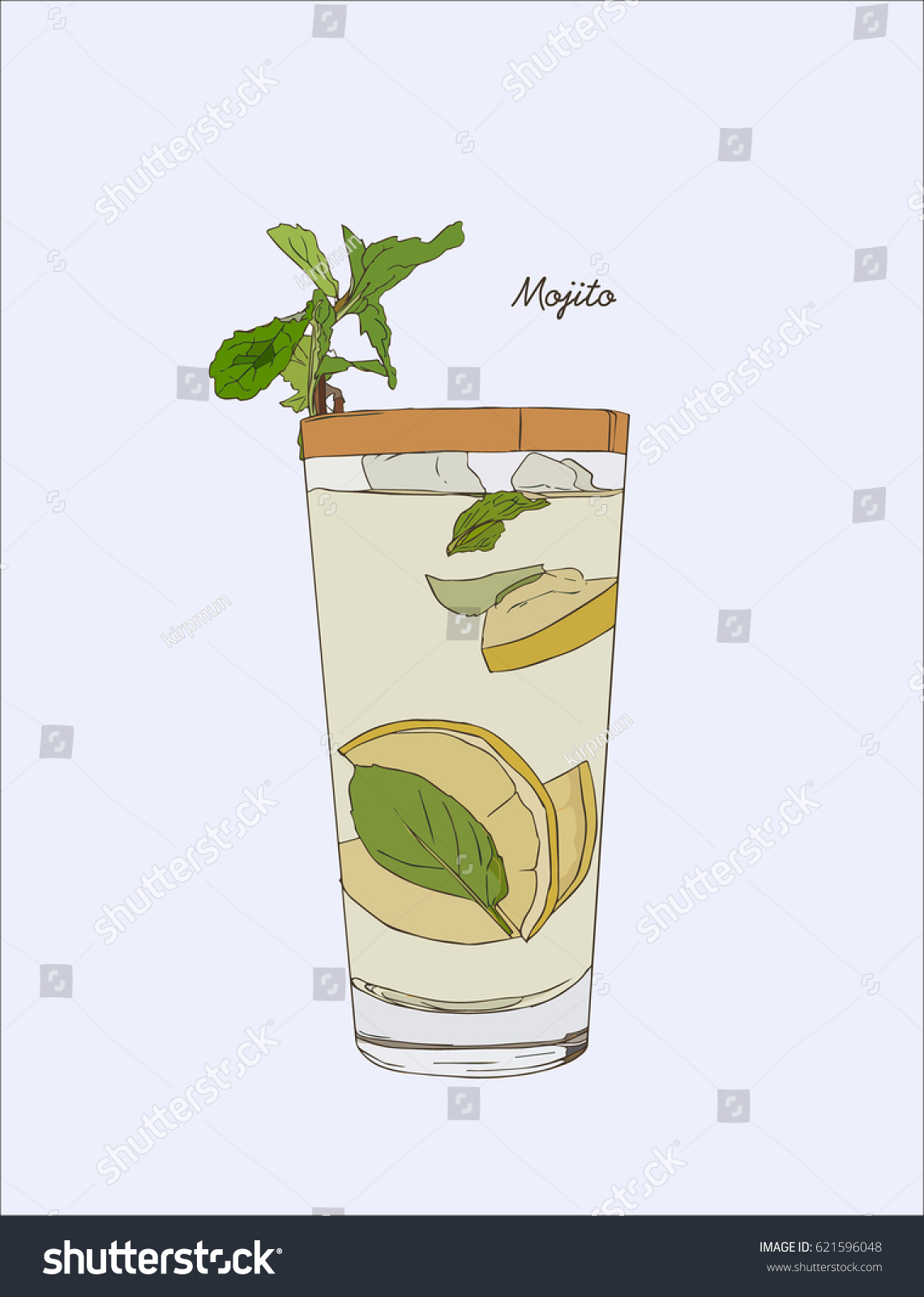 Mojito Vector Illustration 스톡 벡터(로열티 프리) 621596048 | Shutterstock