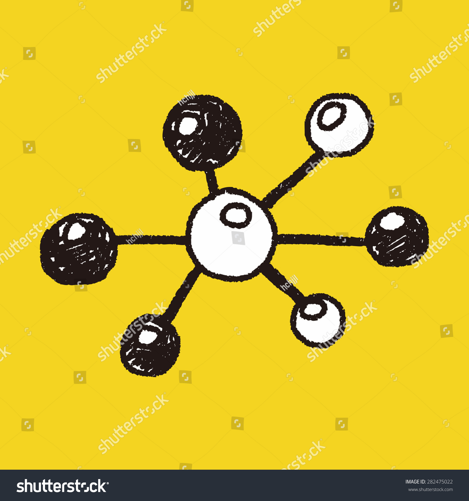 Molecular Doodle Stock Vector (Royalty Free) 282475022 | Shutterstock