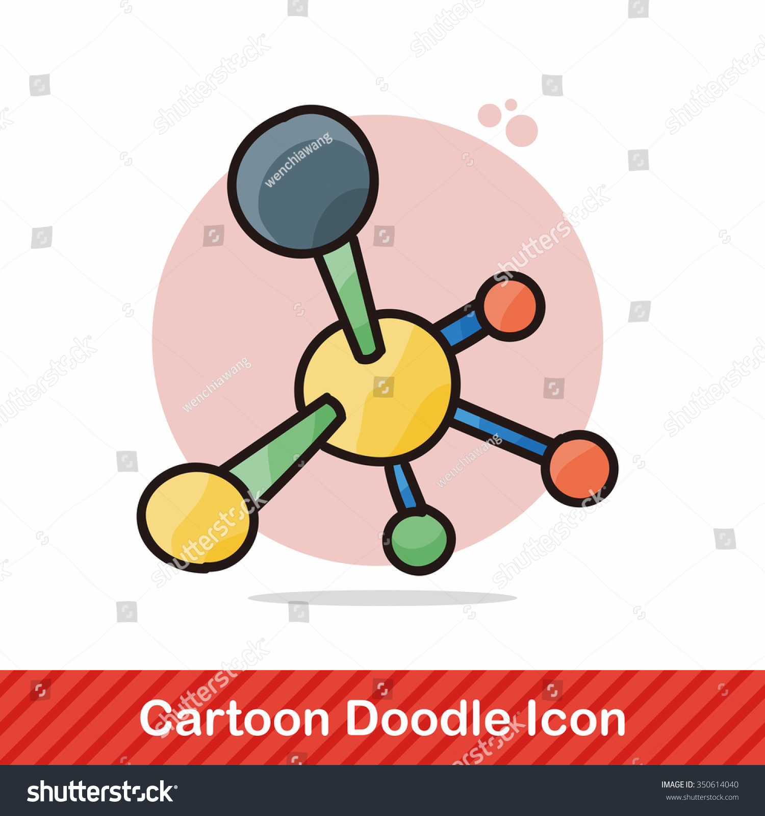 Molecular Modeling Doodle Stock Vector (Royalty Free) 350614040