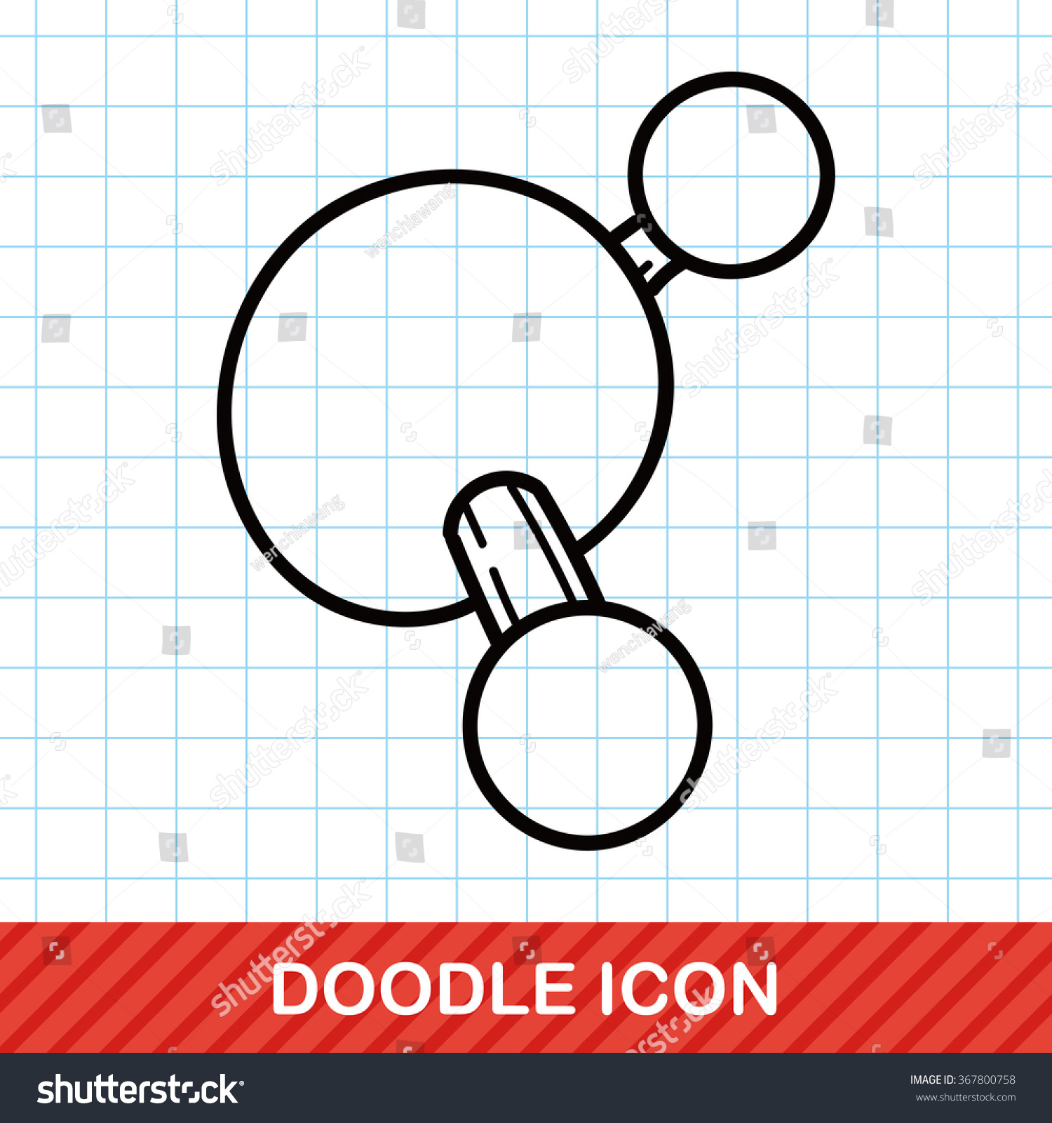Molecular Modeling Doodle Stock Vector (Royalty Free) 367800758