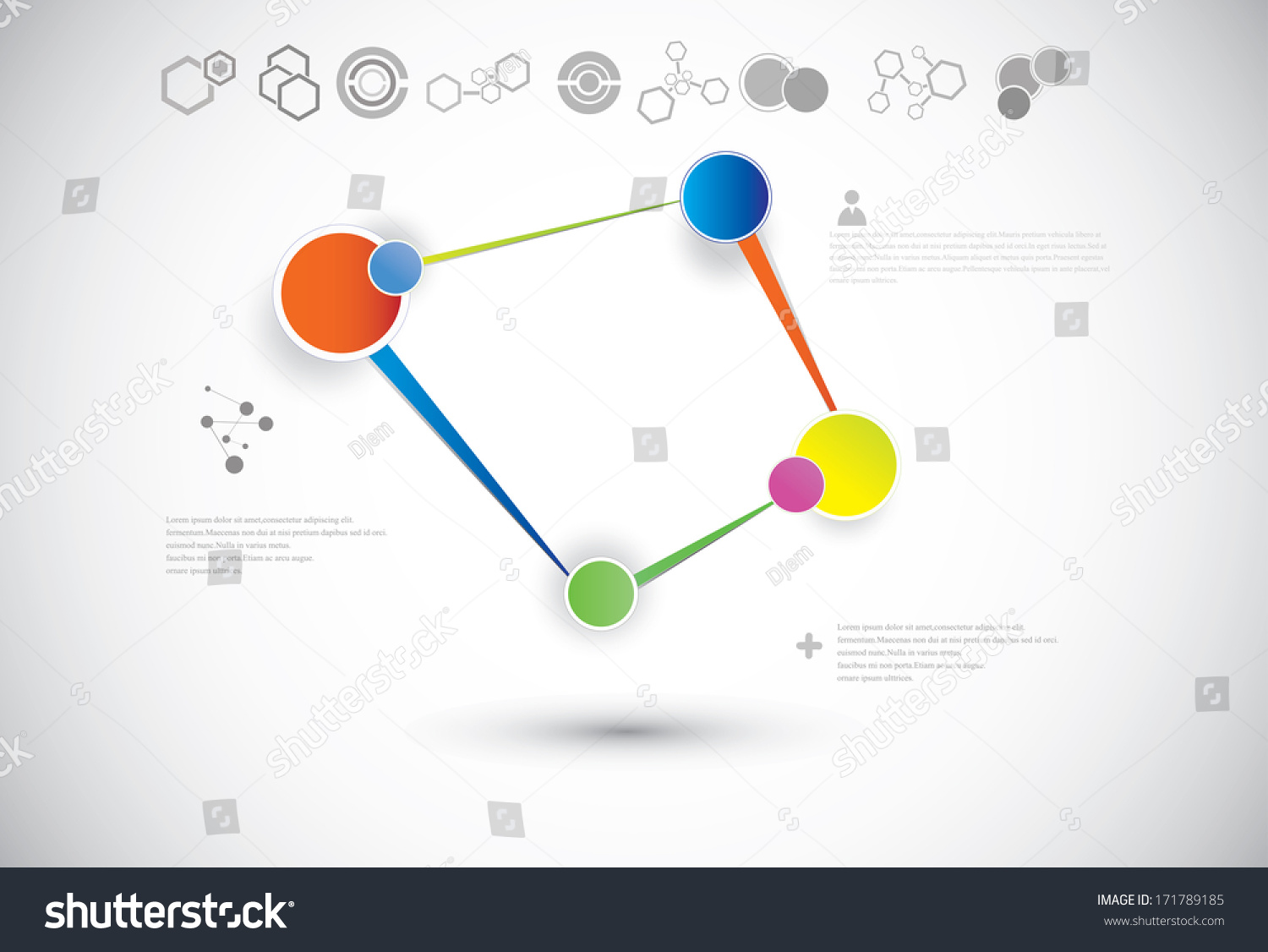 Molecular Structure Cell Connection On Gray Stock Vector (Royalty Free ...