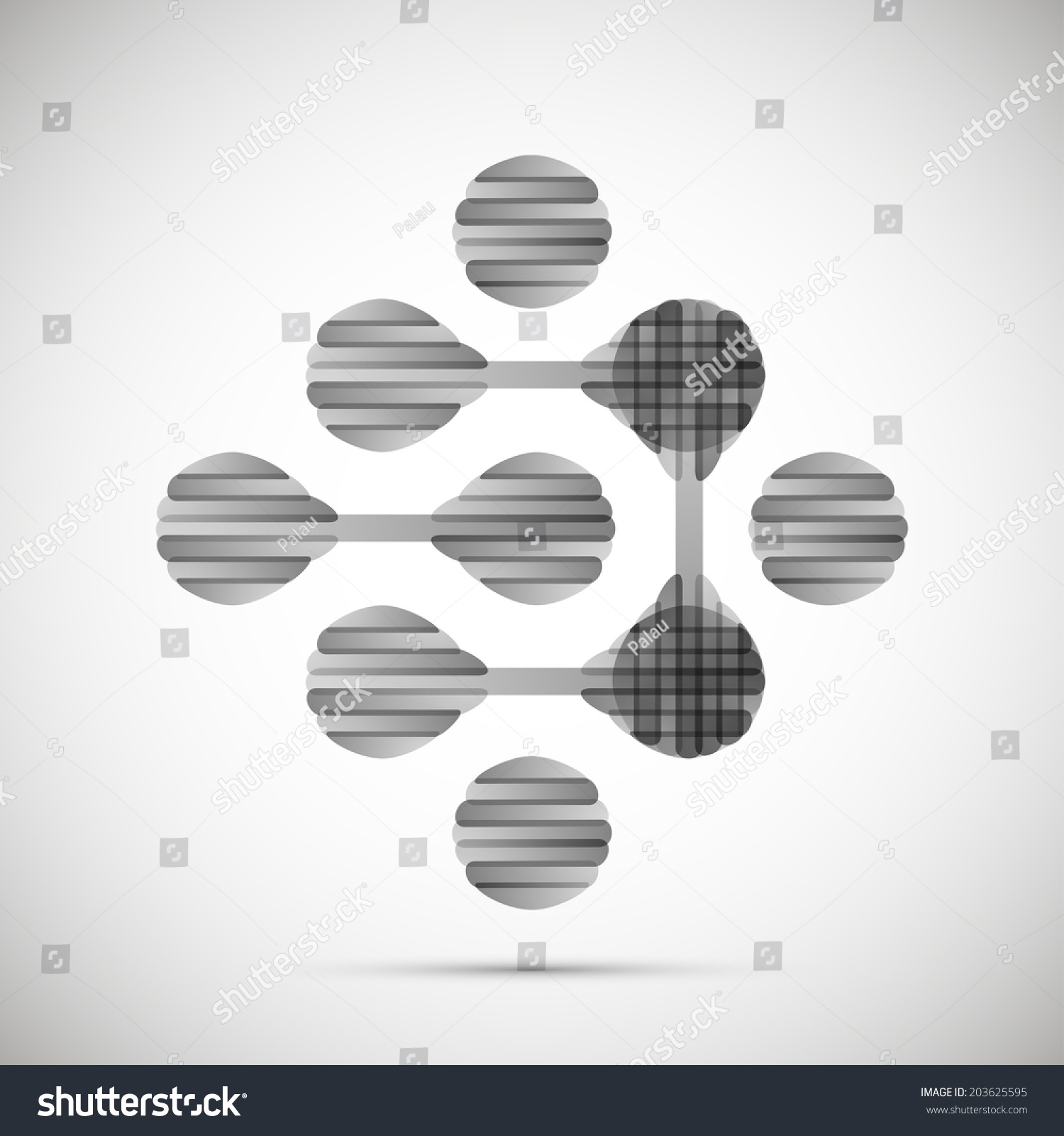 Molecular Structure Symbol Stock Vector (Royalty Free) 203625595