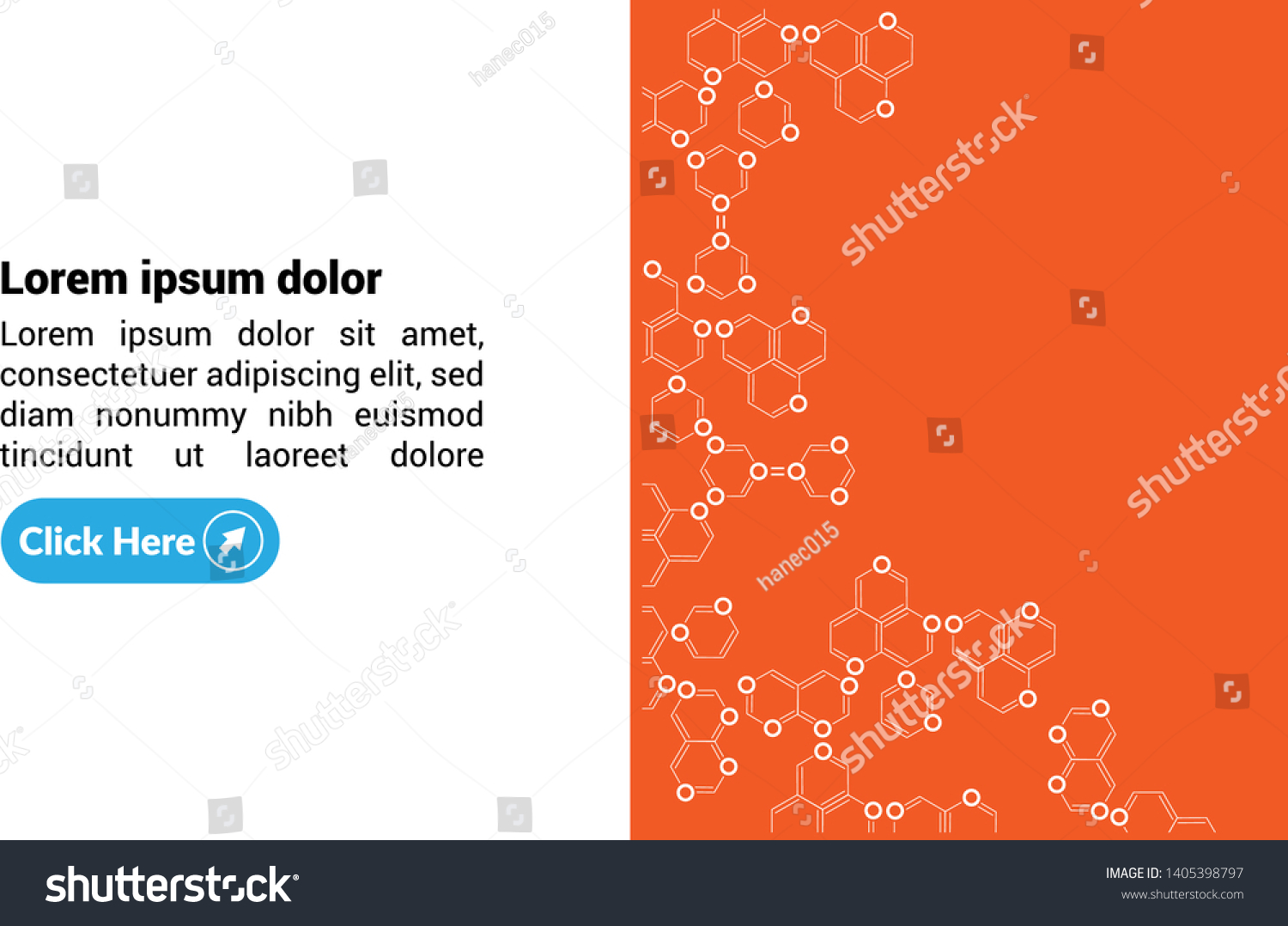 Molecule Banner Concept Design Flat Design Stock Vector (Royalty Free ...