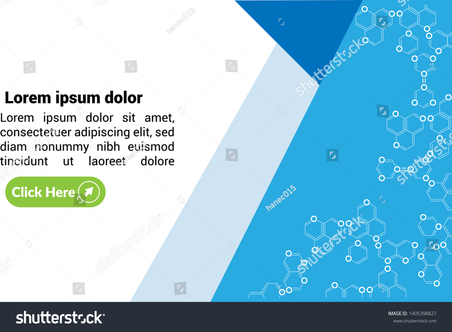 Molecule Banner Concept Design Flat Design Stock Vector (Royalty Free ...