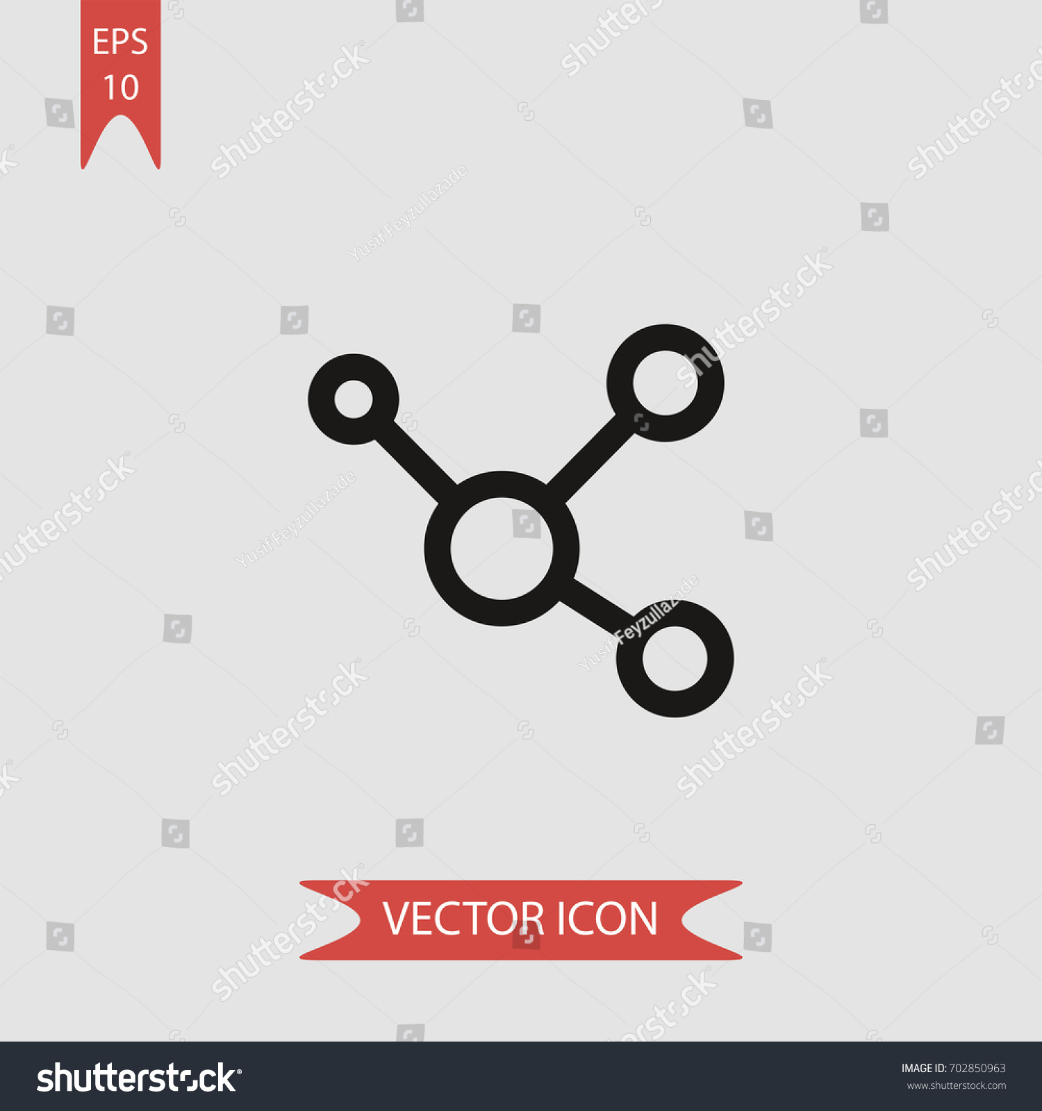 Molecule Vector Icon Illustration Symbol Stock Vector (Royalty Free ...