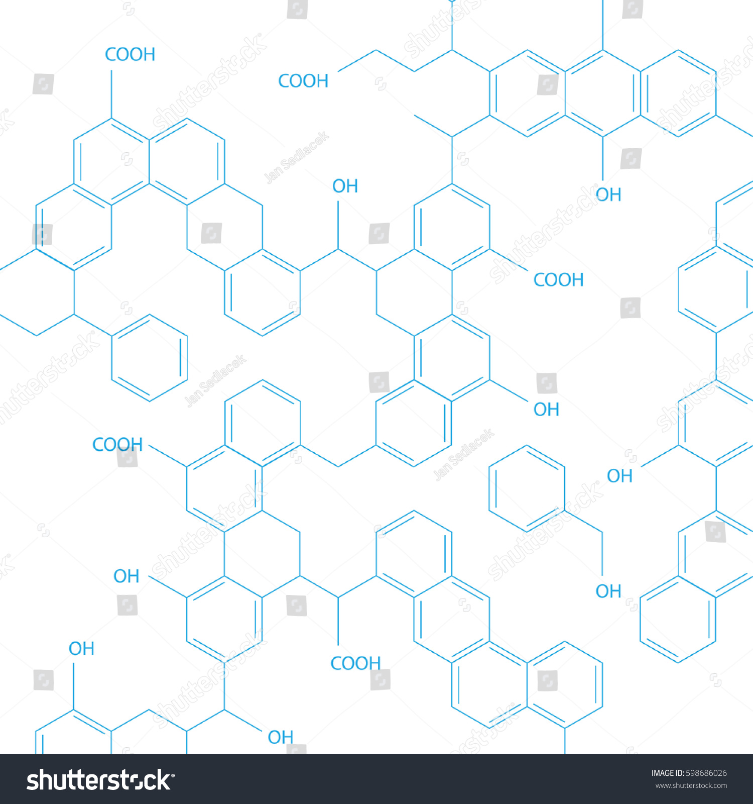 Molecules Forming Chemical Bonds Pattern Stock Vector (Royalty Free ...