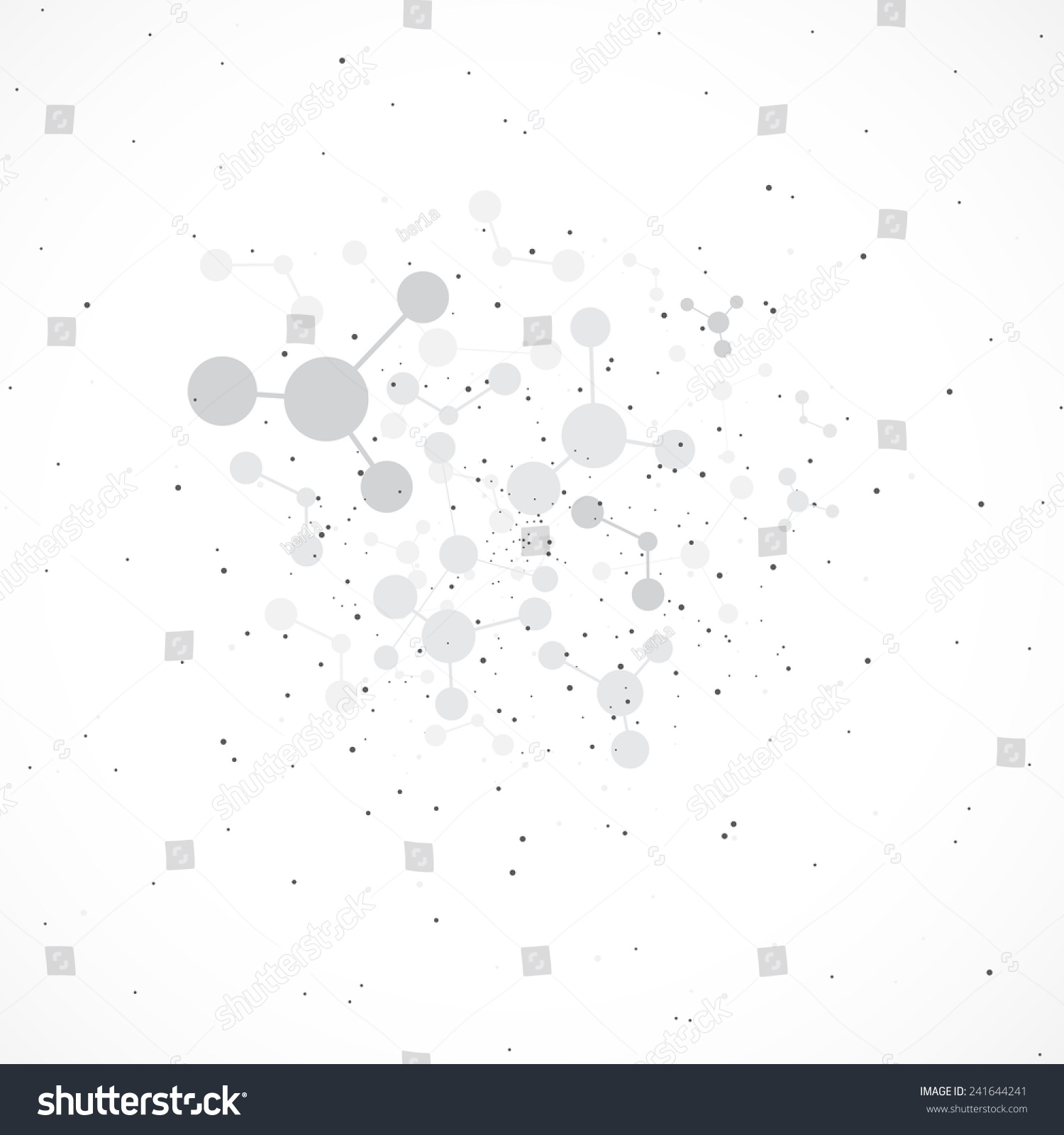 Molecules On Gray Background Vector Illustration Stock Vector (Royalty ...