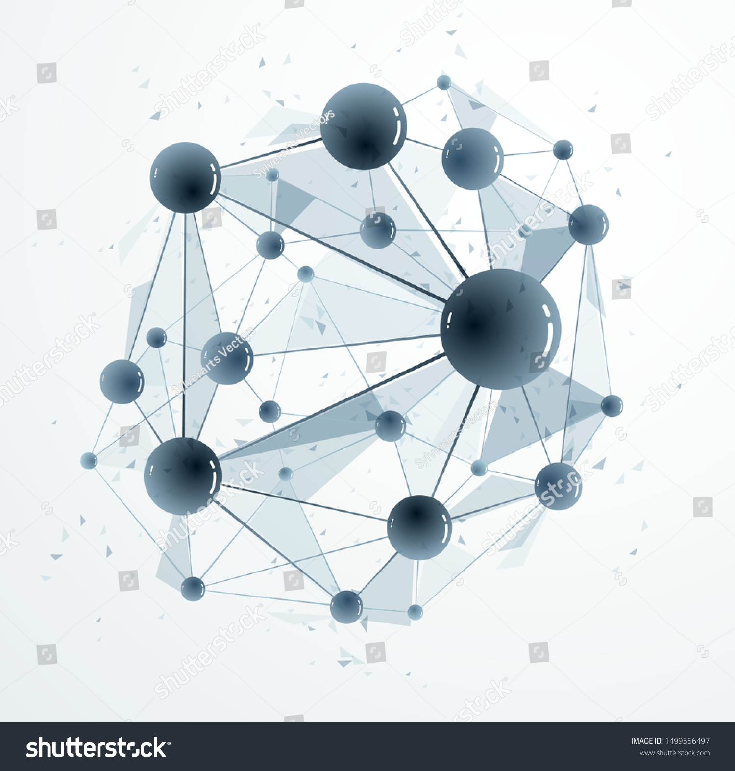 Molecules Vector Abstract Background 3d Dimensional Stock Vector ...
