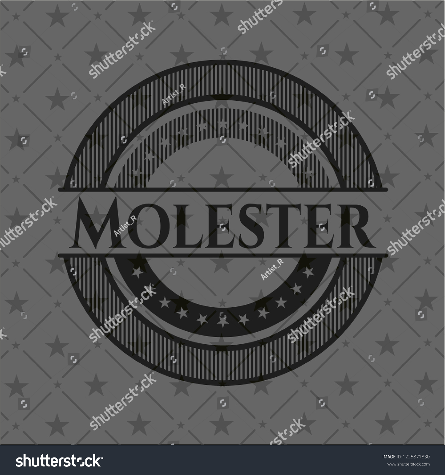 Molester Black Emblem Stock Vector (Royalty Free) 1225871830 | Shutterstock