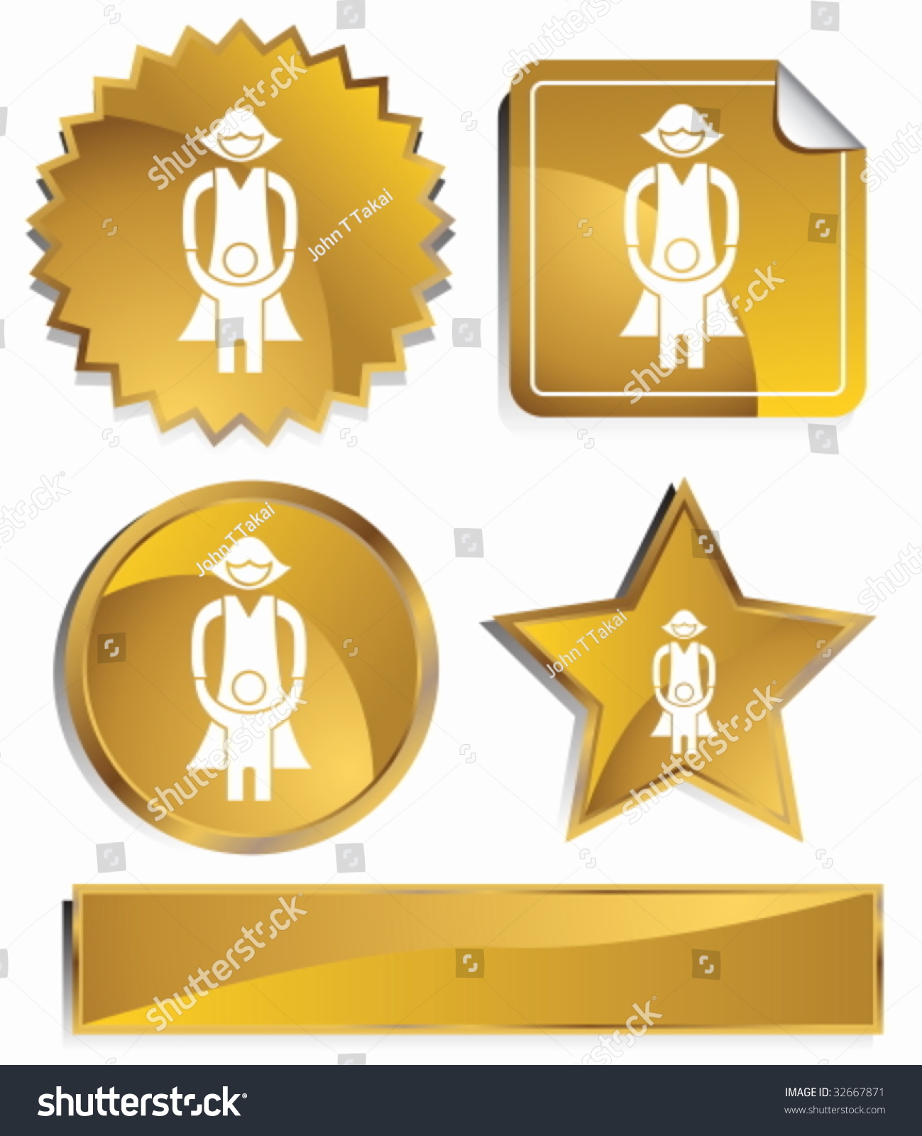 Mom Child Gold Stock Vector (Royalty Free) 32667871 | Shutterstock