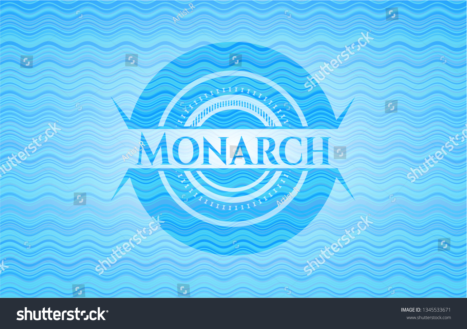 Monarch Water Concept Emblem Background Stock Vector (Royalty Free ...