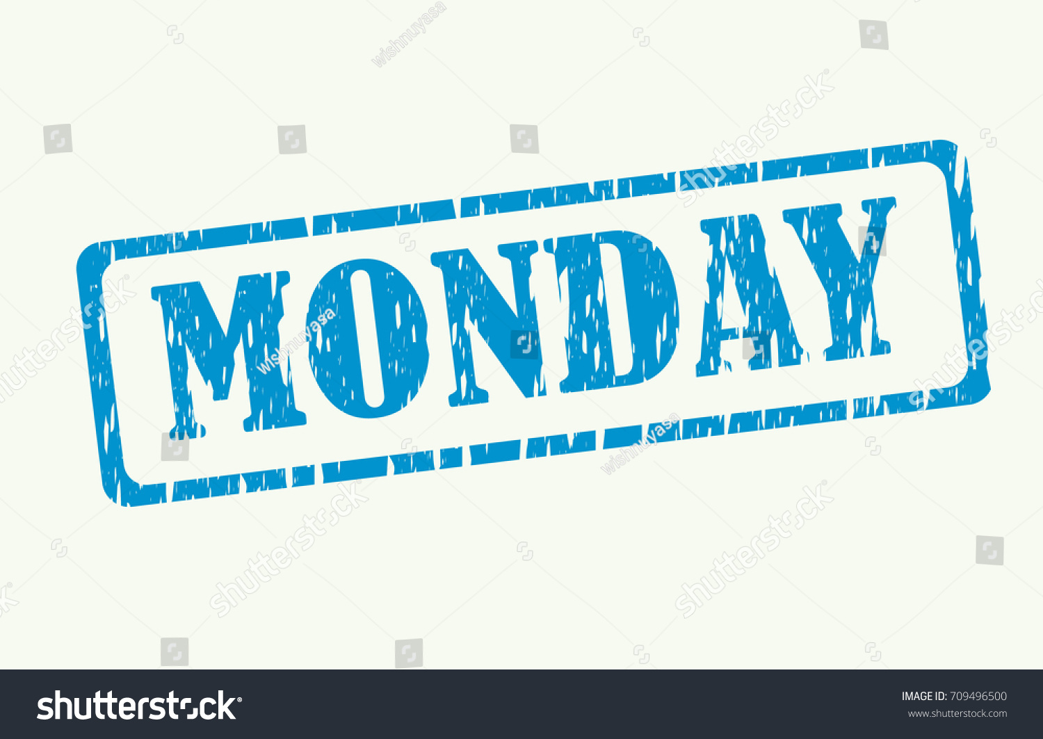 Monday Vector Stamp Icon Stock Vector (Royalty Free) 709496500 ...