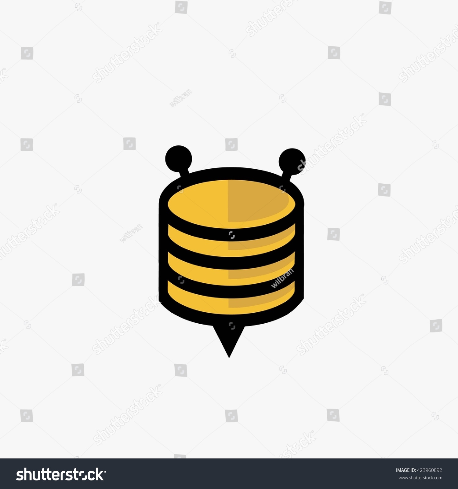 Money Bee Logo Vector Illustration Stock Vector (Royalty Free) 423960892