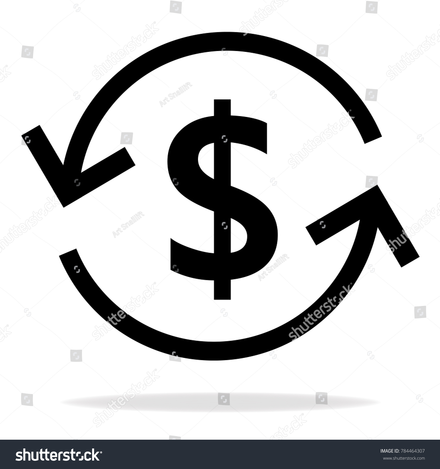 22,229 Dollar sign arrow circle icon Stock Vectors, Images & Vector Art ...