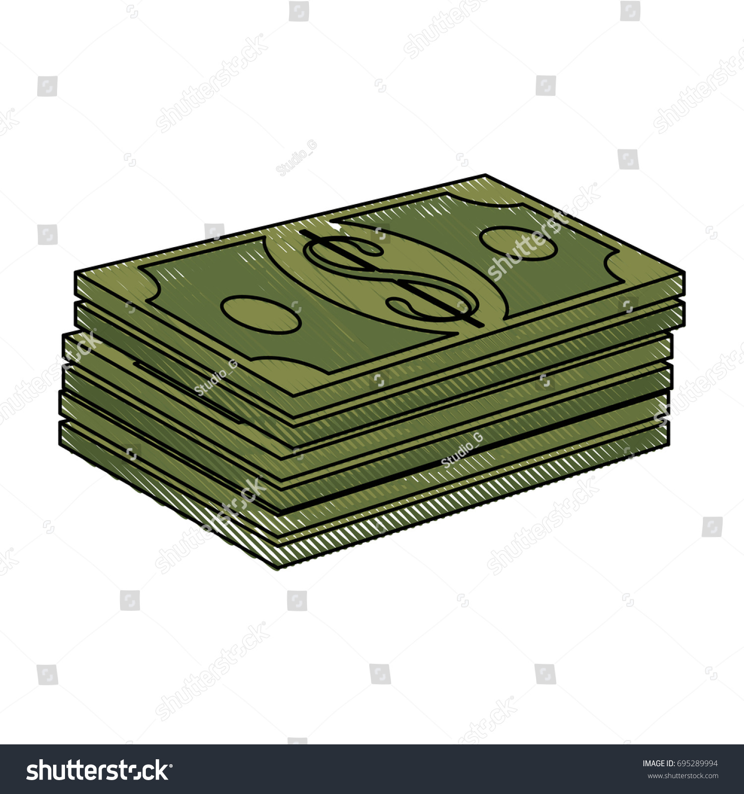 Money Billets Symbol Stock Vector (Royalty Free) 695289994 | Shutterstock
