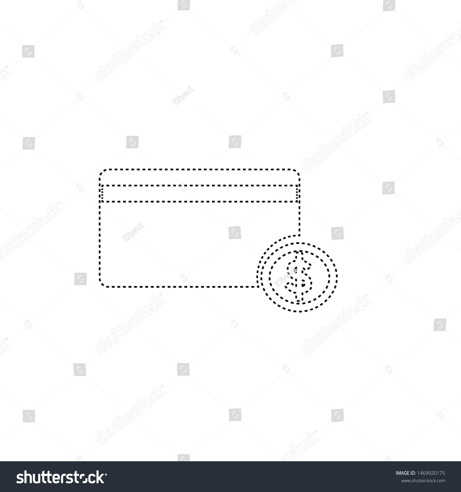Money Card Icon Payment Button Stock Vector (Royalty Free) 1469920175 ...