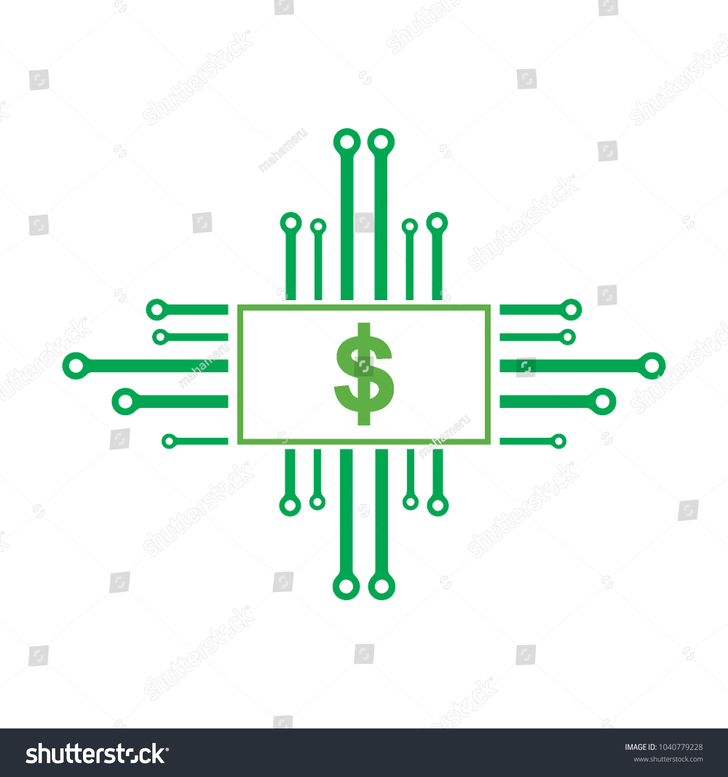 Money Digital Logo Stock Vector (Royalty Free) 1040779228