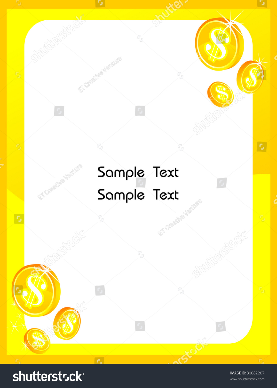 Money Frame Stock Vector Illustration 30082207 : Shutterstock