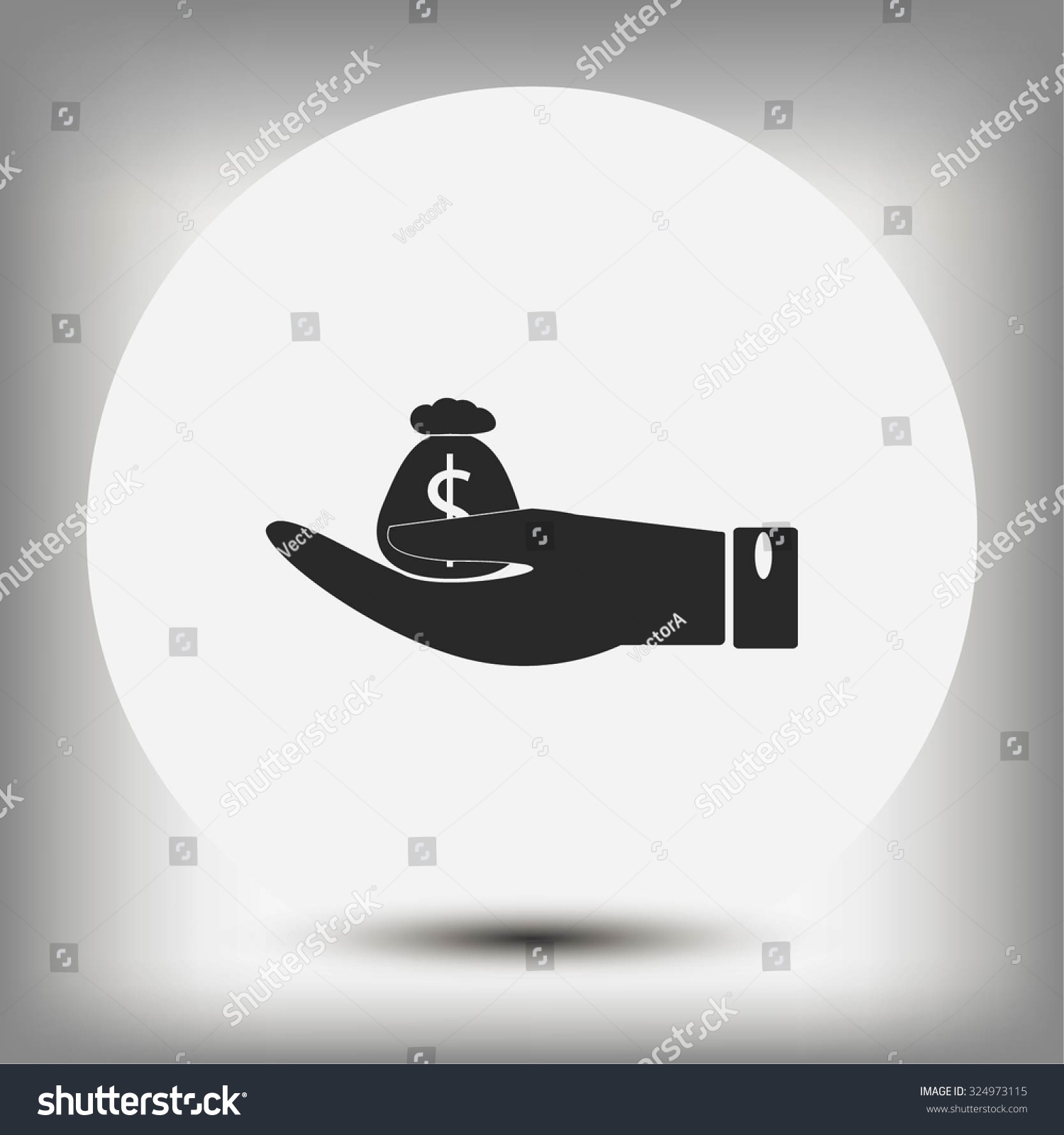Money Hand Icon Stock Vector (Royalty Free) 324973115 | Shutterstock