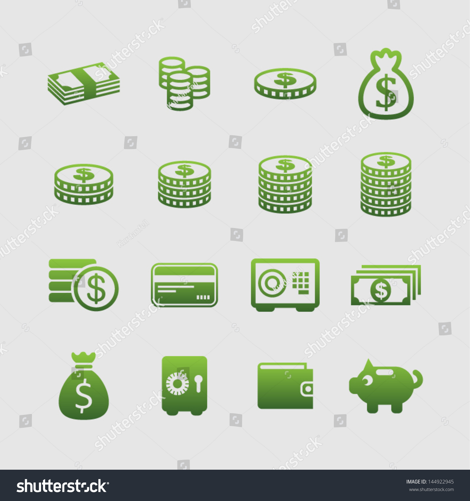 Money Pictogram Stock Vector (Royalty Free) 144922945 - Shutterstock